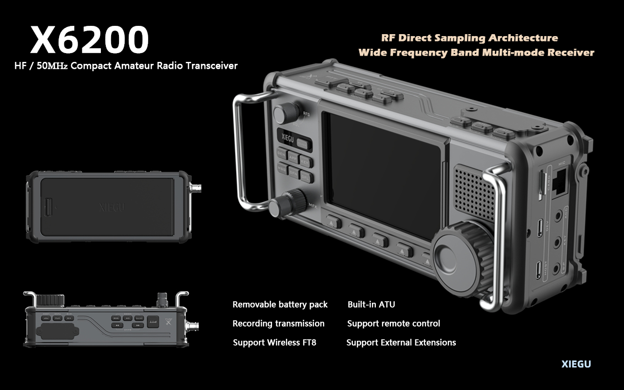 Xiegu X6200 HF/50MHz Portable SDR Transceiver - PileupDX.com